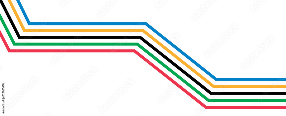 Abstract Olympic games stripes isolated on transparent background ...