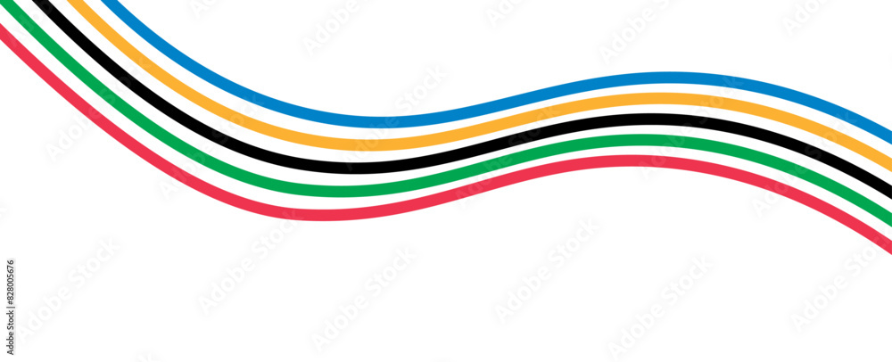 Abstract Olympic games stripes isolated on transparent background ...