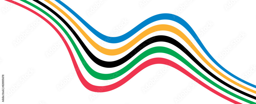 Abstract Olympic games stripes isolated on transparent background ...