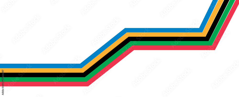 Abstract Olympic games stripes isolated on transparent background ...