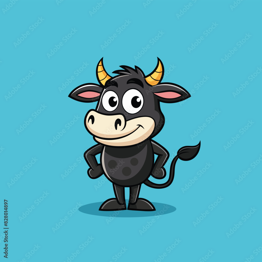 Cute Cow Cartoon Character for Dairy and Farm Products Adobe ...