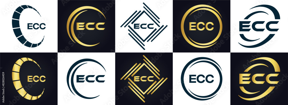 Vetor do Stock: E C C, E C C design, E C C letter, E C C logo, ECC, ECC ...