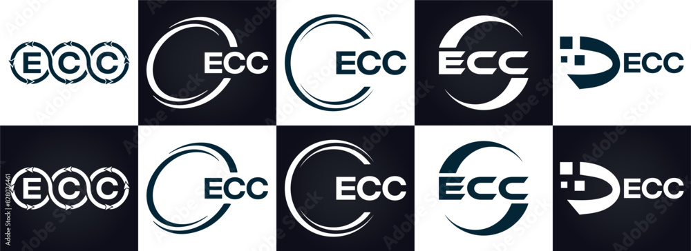 E C C, E C C design, E C C letter, E C C logo, ECC, ECC letter, ECC ...