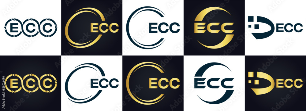 E C C, E C C design, E C C letter, E C C logo, ECC, ECC letter, ECC ...