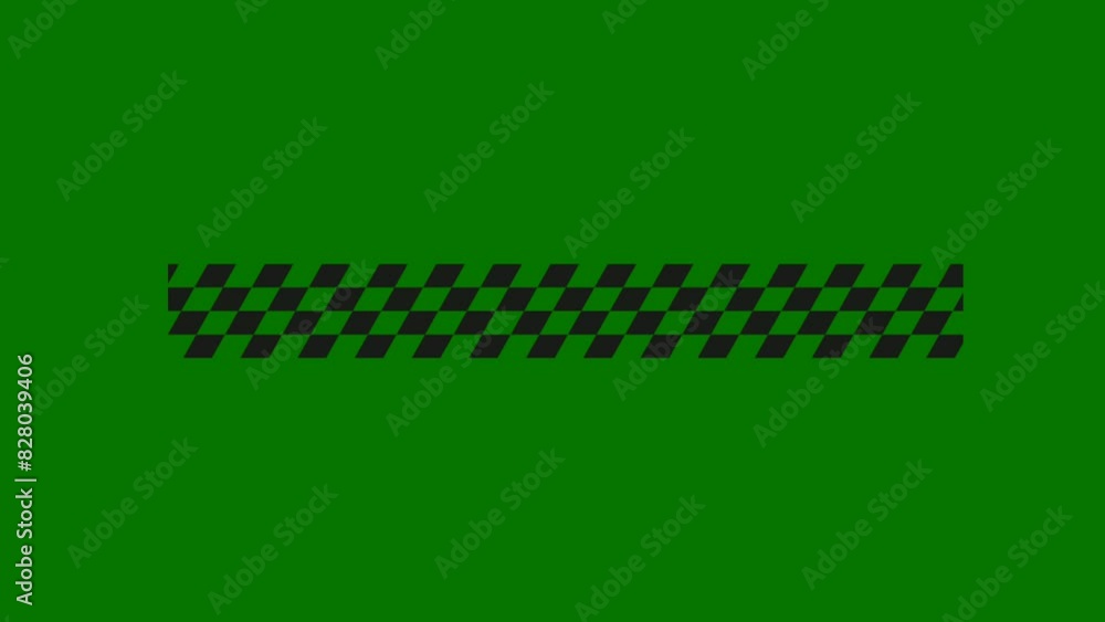 Animated Racing Flag street wear element design on Green Screen. Motion ...