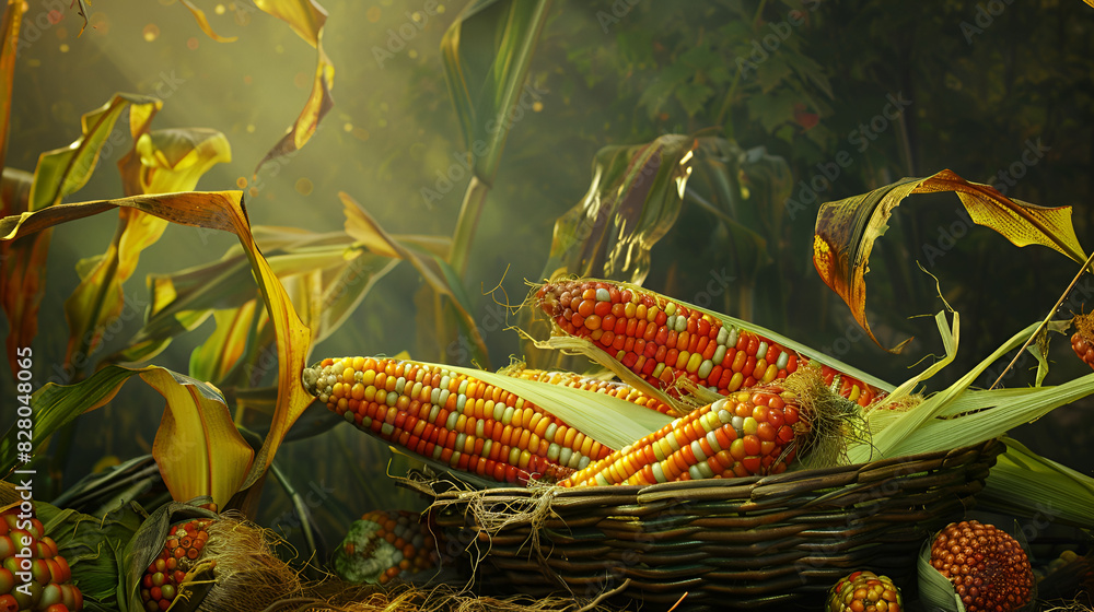 cosecha de elotes salidos de la milpa sembrando maiz en tierra ...