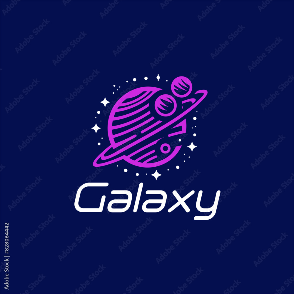 Galaxy logo, planet, space, astronomy, planet symbol, company logo ...