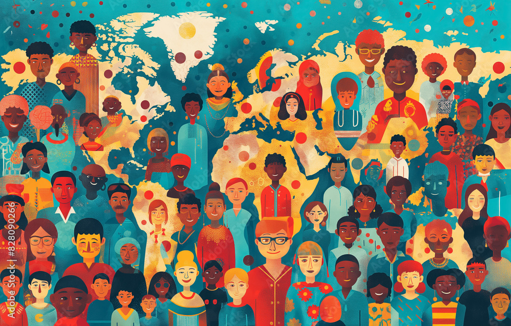 Individuals representing various cultures, backgrounds, and age groups ...