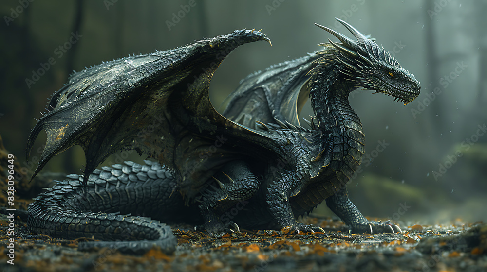 illustration of mythical creature known basilisk body of a serpent the ...