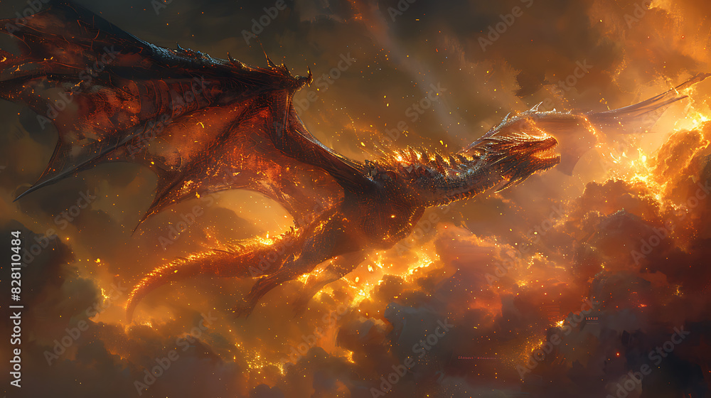 illustration of a mythical creature known as a wyvern with the body of ...