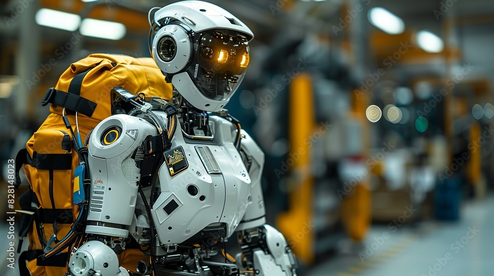 The robots back is equipped with a backpack-like attachment housing ...