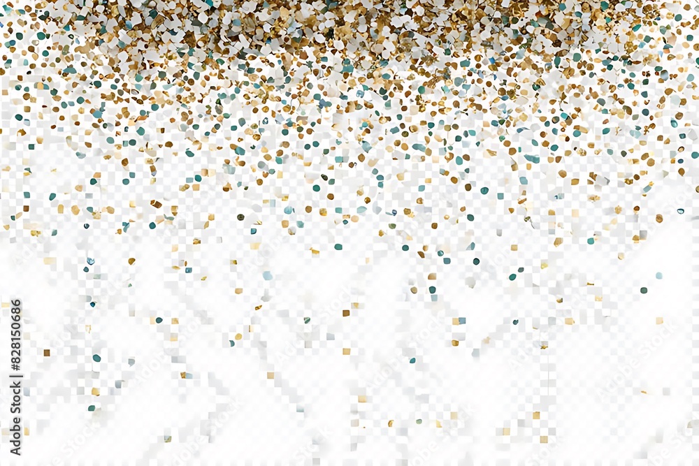 colorful glitter confetti backdrop isolated on white background ...