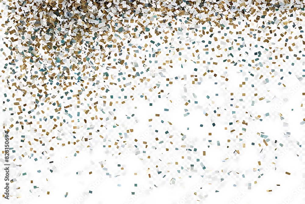 colorful glitter confetti backdrop isolated on white background ...
