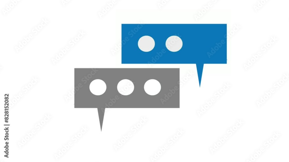 Motion animation of message bubbles on Alpha. Receive waiting and daily ...