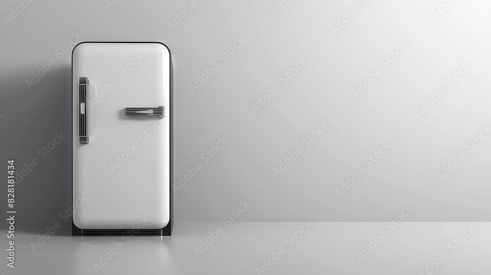 realistic 3d mini fridge with clean modern lighting isolated on white ...