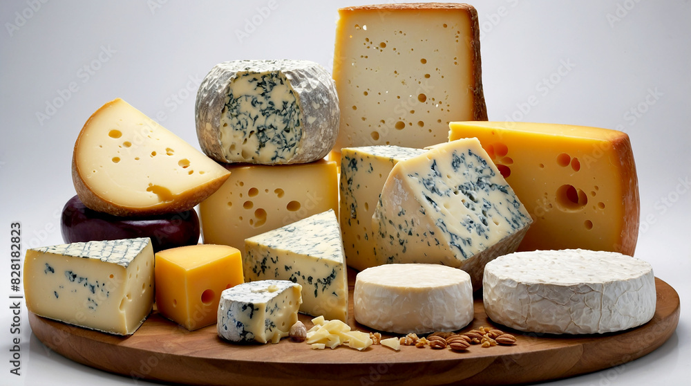 world of gourmet cheese with close-up shots of premium cheese varieties ...