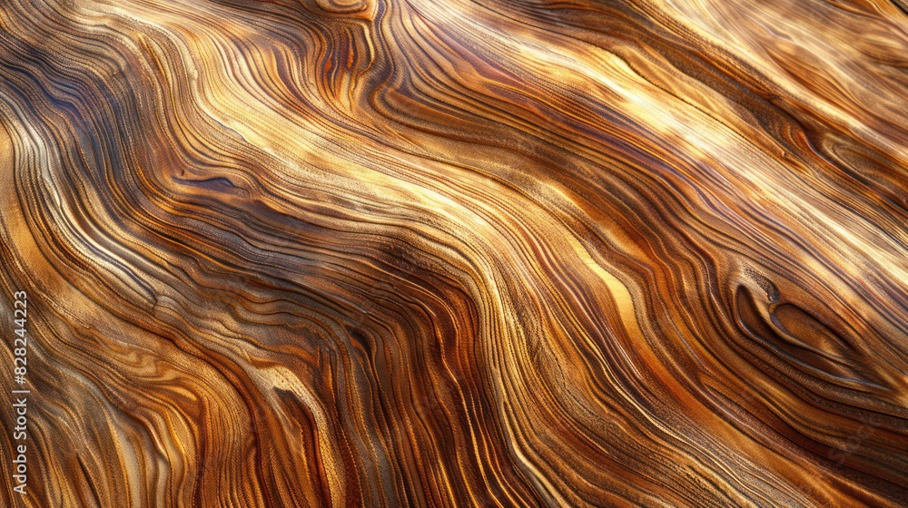 Wooden wave board background, detailed walnut wood texture surface ...
