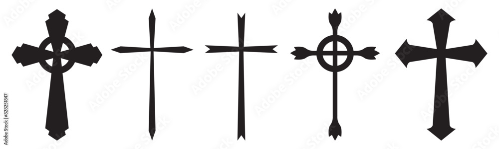 Christian cross vector Jesus Christ, religion symbol, Easter ...