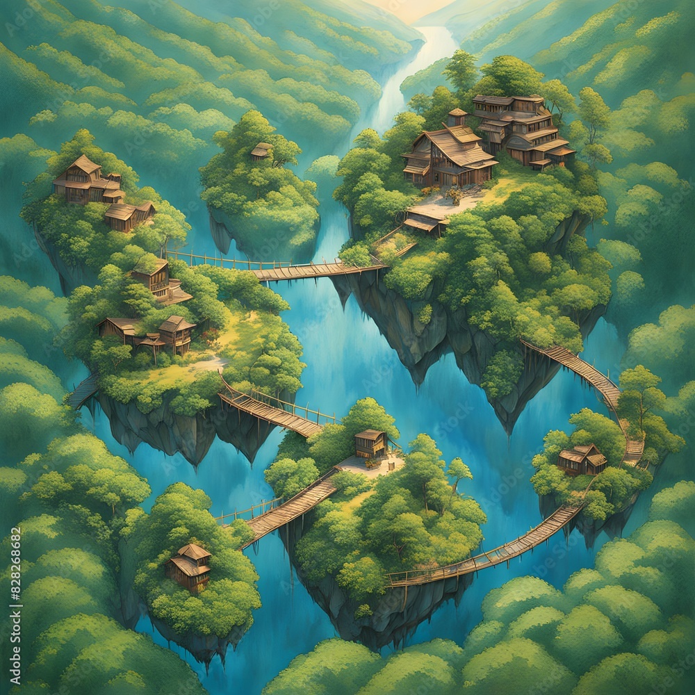 tropical coral reef, pine tree in the sea, pine tree in the water ...