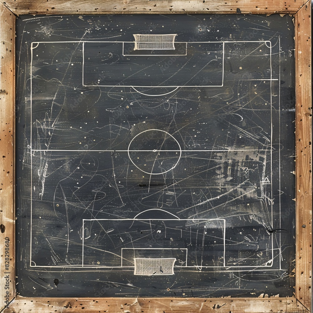 The image displays a blackboard with a detailed hand-drawn diagram of a ...