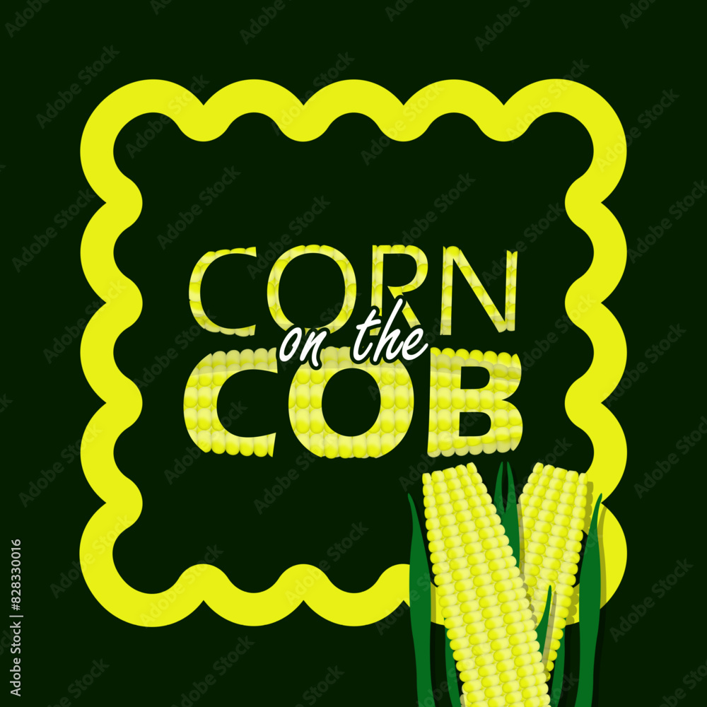 National Corn on the Cob Day event banner. some corn with bold text in ...