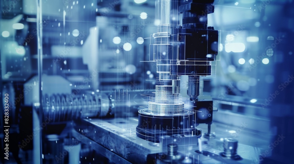 AI-driven predictive maintenance system monitoring industrial machinery ...