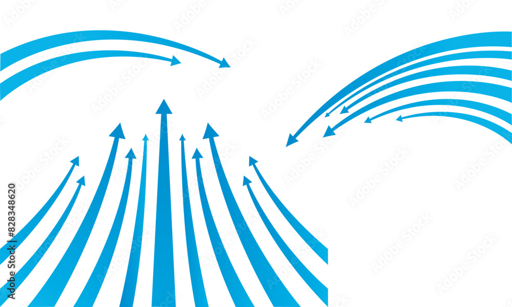 Blue arrow business image material. Blue arrows clean fresh air flow ...