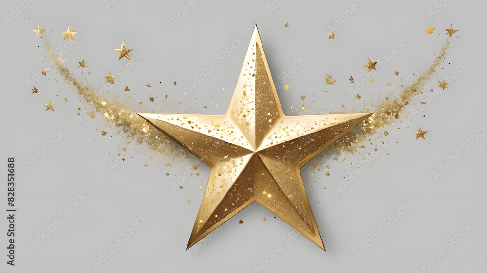 Glitter star png sticker, gold design transparent background Stock Illustration | Adobe Stock