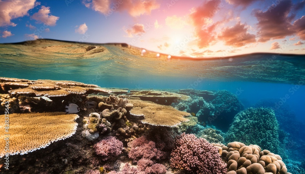 ภาพประกอบสต็อก Australia's Great Barrier Reef not only stands as the ...