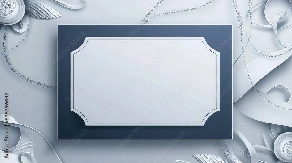 A modern diploma template with a minimalist blue and white design ...