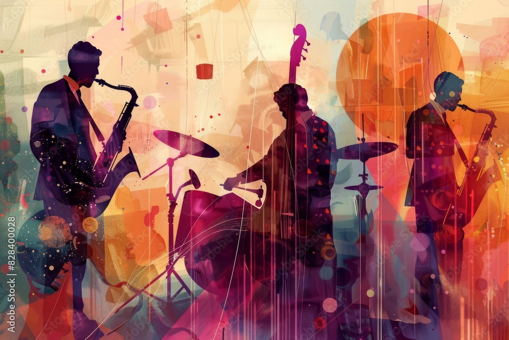 Abstract Jazz Band Art