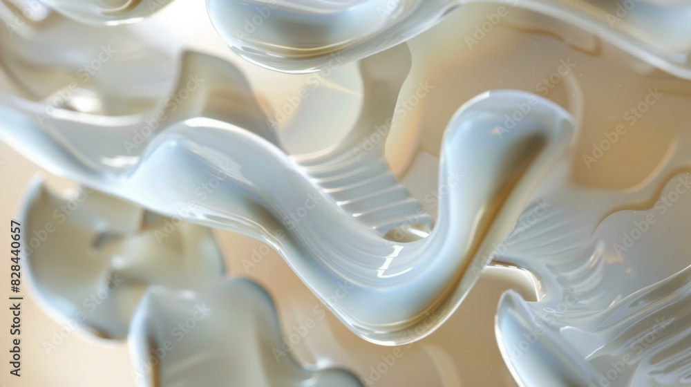 body, low angle ::1 Macro, 3d, glass floating flat organic forms ...