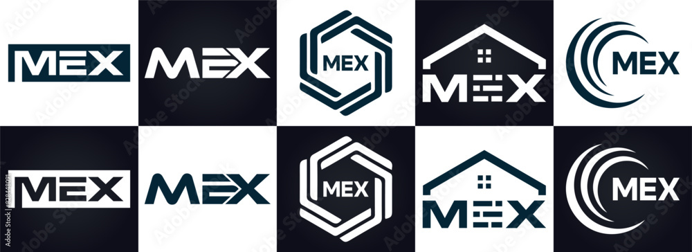 MEX logo. M E X design. White MEX letter. MEX, M E X letter logo design ...