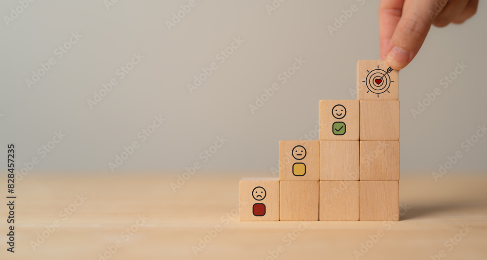 Engagement rating survey with customer or employee's satisfaction ...