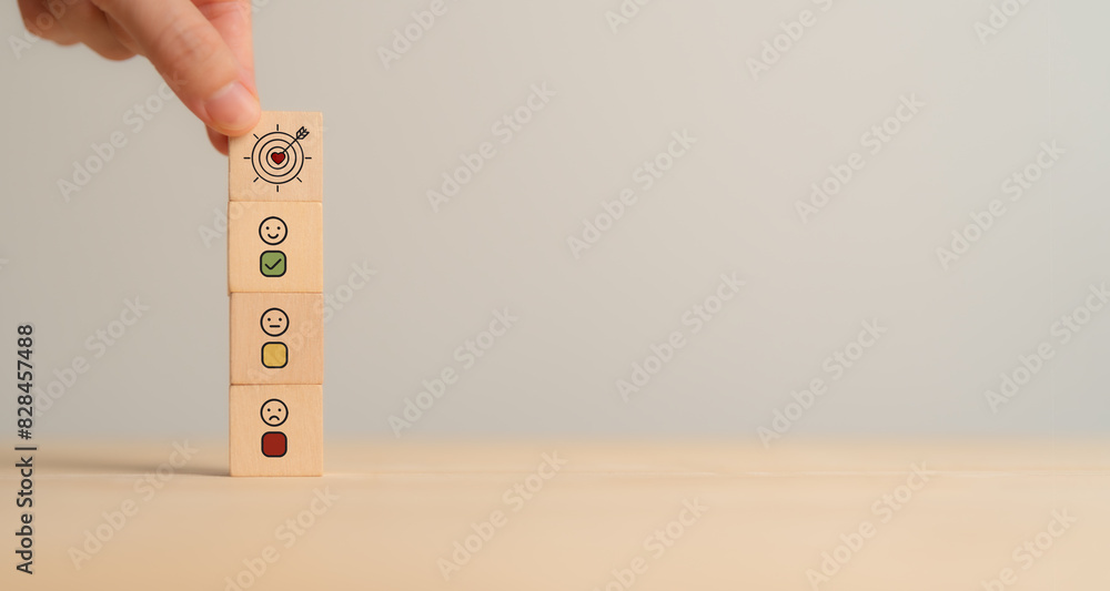 Engagement rating survey with customer or employee's satisfaction ...