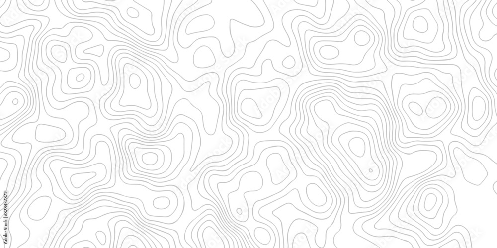 Black and white wave Seamless line. Vector geographic contour map ...