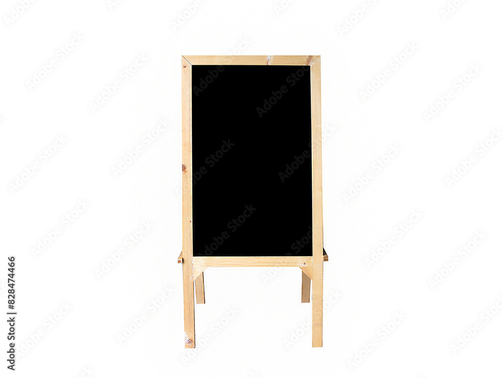 Front view Stand blackboard background and wooden frame, Or used for ...