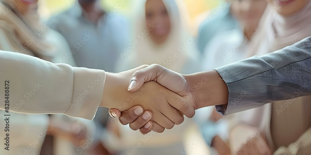 Unity through Diversity: People of Different Races Shaking Hands in ...