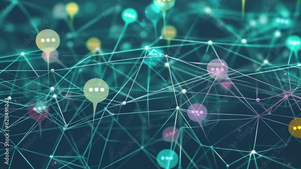 Social network networking concept design with social network logos ...