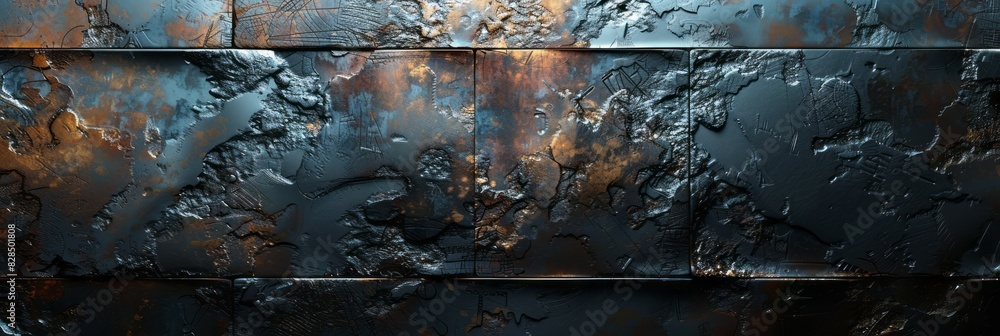 Detailed view of a metal surface covered in rust, showcasing the ...