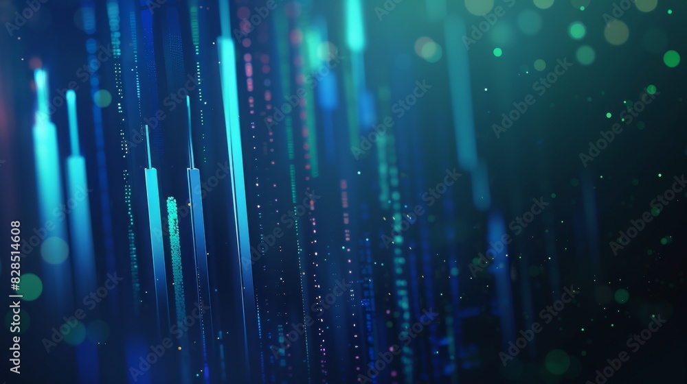 modern stock market background with blue and green colors, rising bar ...