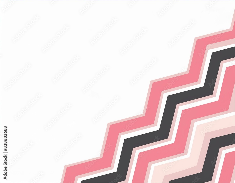 black zig zag pattern background. White background skew position Stock ...