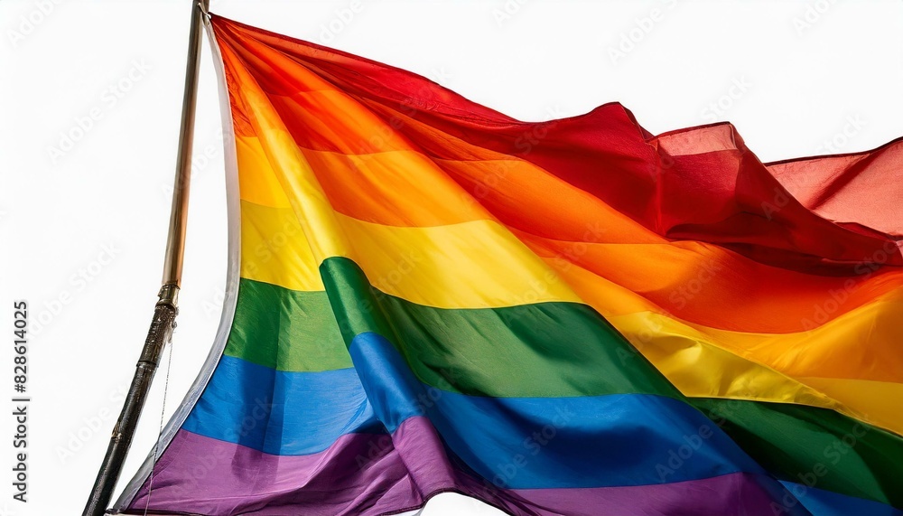 lgbt flag on white background, queer lgbtq pride month, parade, june 1 ...