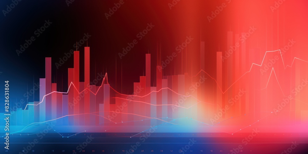 Colorful abstract statistics chart wallpaper background illustration ...