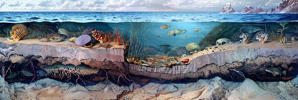 Side view cutaway showing sea level and ground level, illustrating the ...