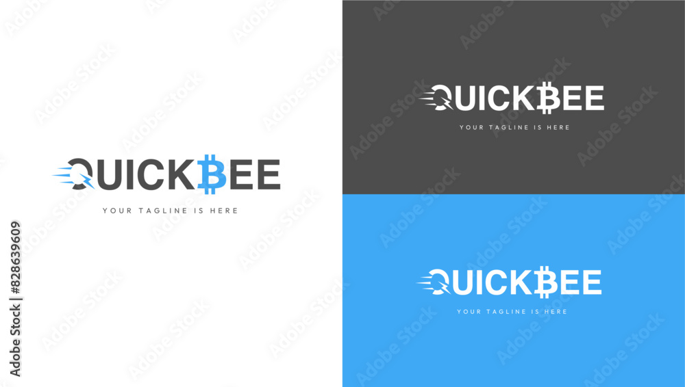 Quickbee logo, Bee Logo, Investment Logo, Finance Logo, Money Logo ...