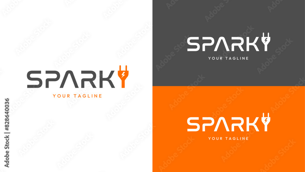 sparky logo Electric car logo, Spark plug logo, Lightning bolt logo ...