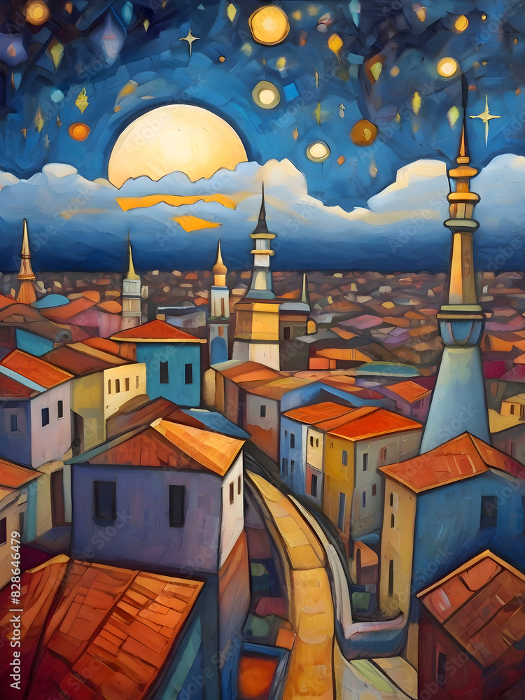 Philippines Cubism Country Landscape Illustration Art Stock ...