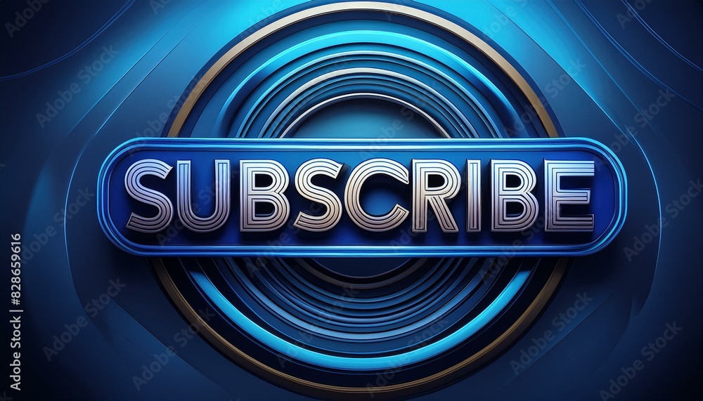 A modern, stylized logo for SUBSCRIBE featuring an electric blue to ...