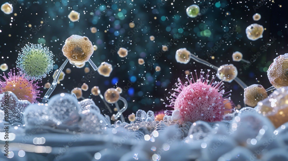 Hologram of human immune system showcases white blood cells battling ...